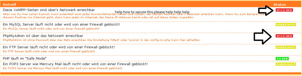 Help Xampp Secure Help Help Help..! | RaGEZONE - MMO Development Forums