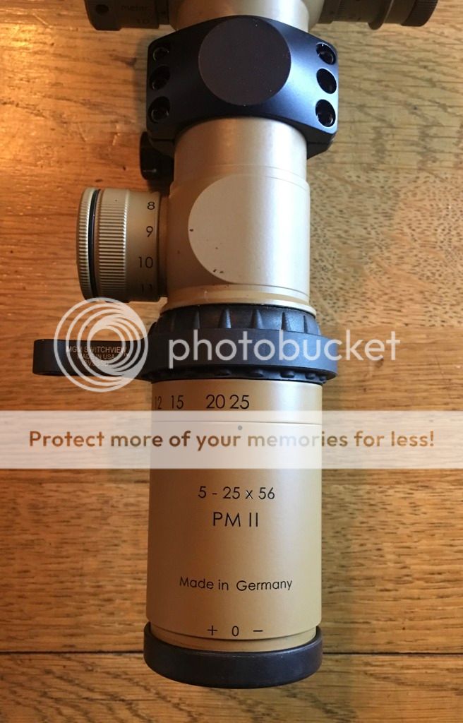 WTS Schmidt & Bender Police Marksman II 5-25x56mm LP Riflescope TAN ...