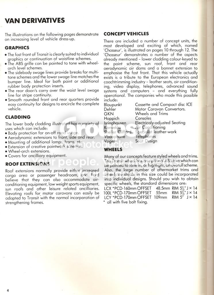 Ford Transit Forum • View topic - 1985 Transit MK3 Consept Brochure ...